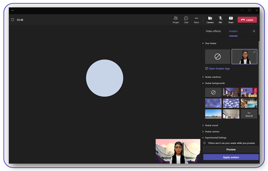 Mesh avatar voor Microsoft Teams | Arrix.nl